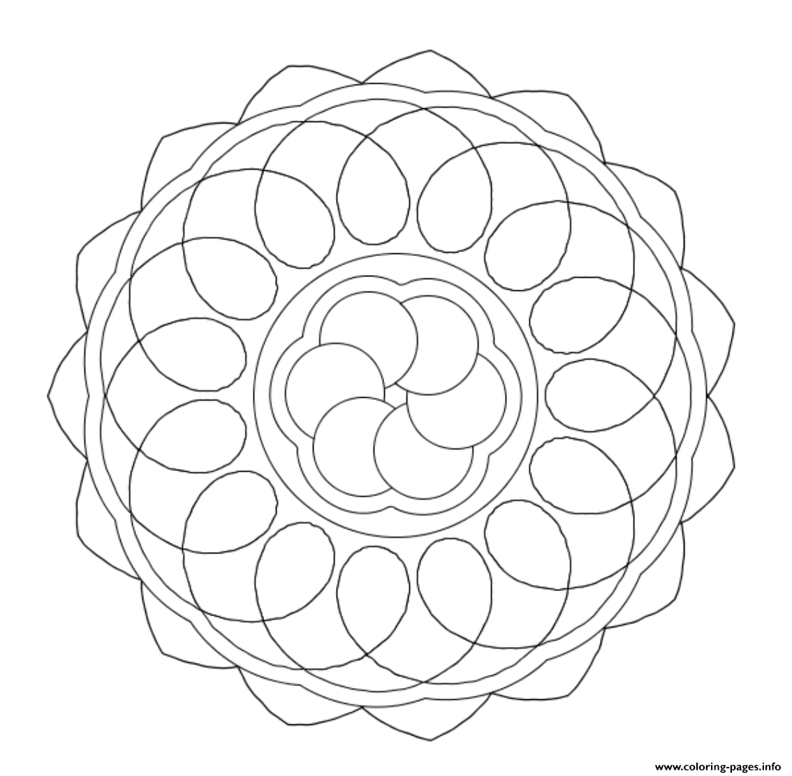 Easy Mandala Sc4f9 Coloring Pages Printable
