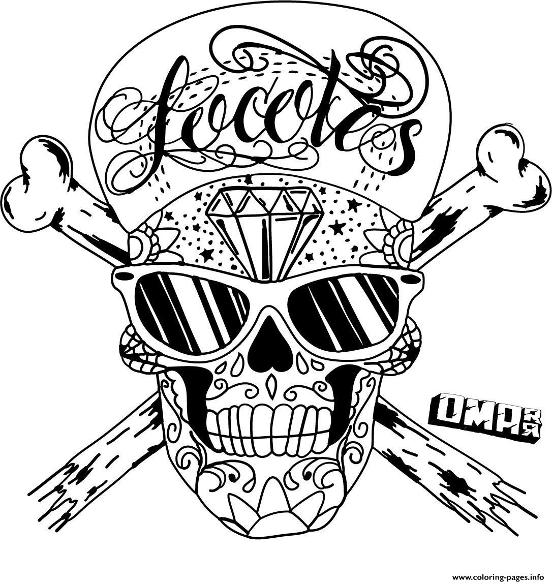 Sugar Skull By Omardeath Calavera Coloring Page Printable