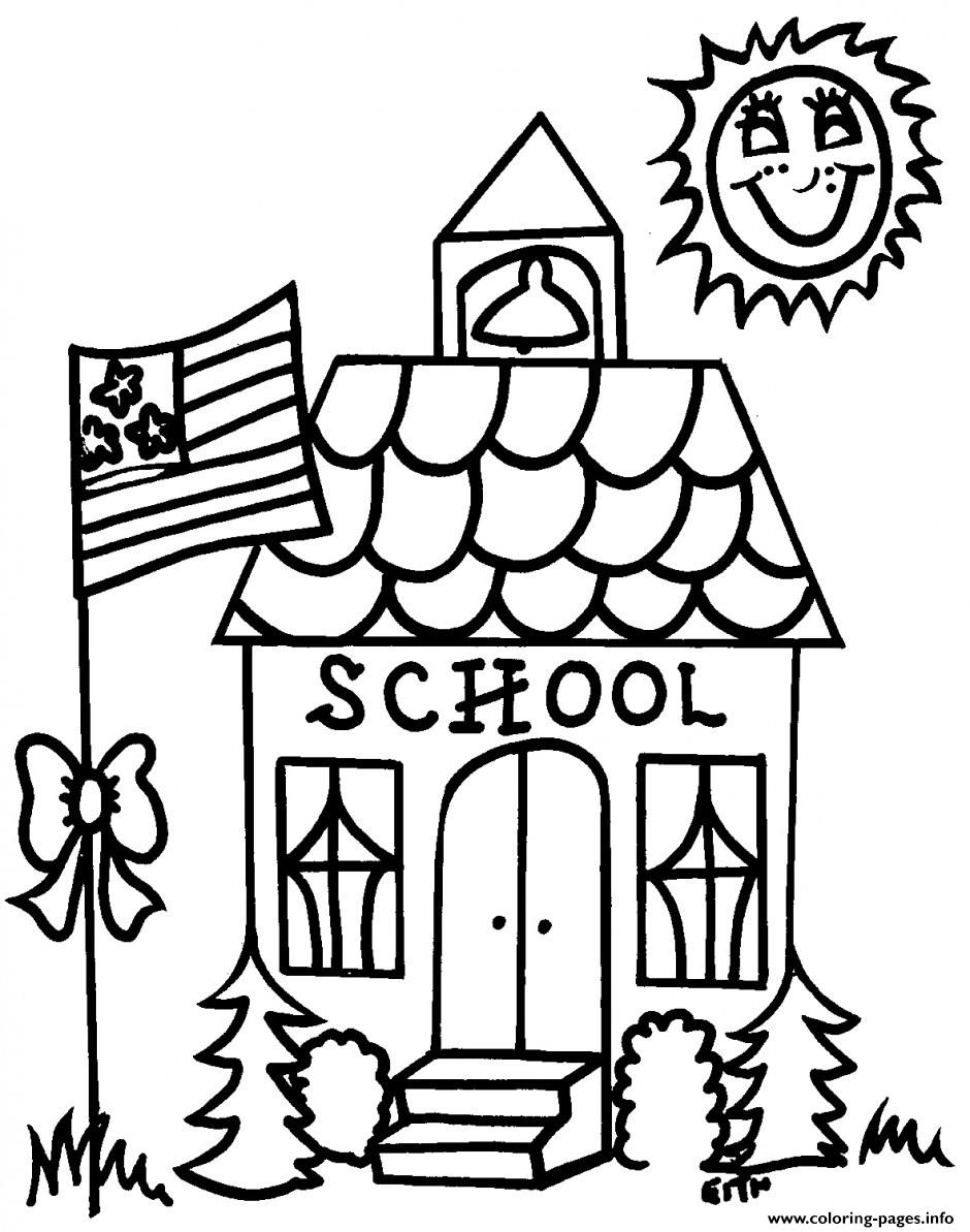Regarding Preschool Back School Coloring Page Printable
